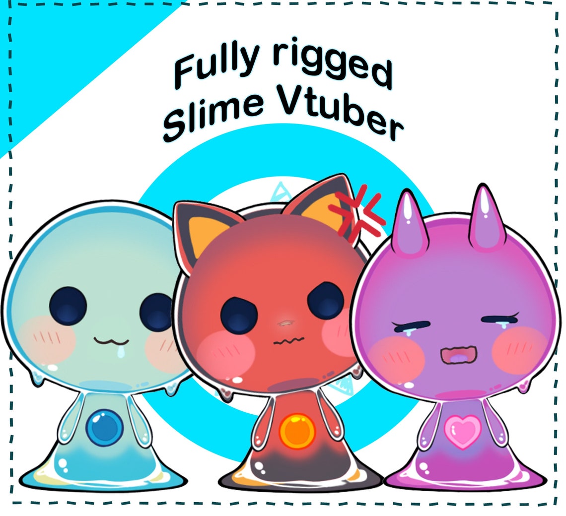 Chibi Slime Vtuber Fully Rigged Live2d Model - Etsy