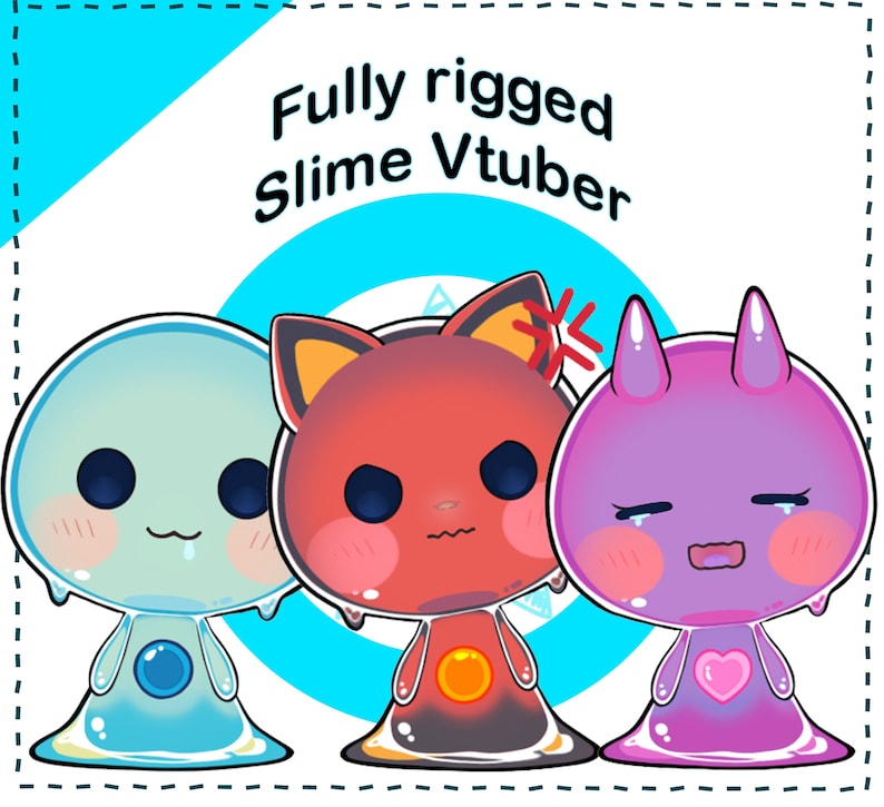 Chibi Slime Vtuber Fully Rigged Live2d Model - Etsy