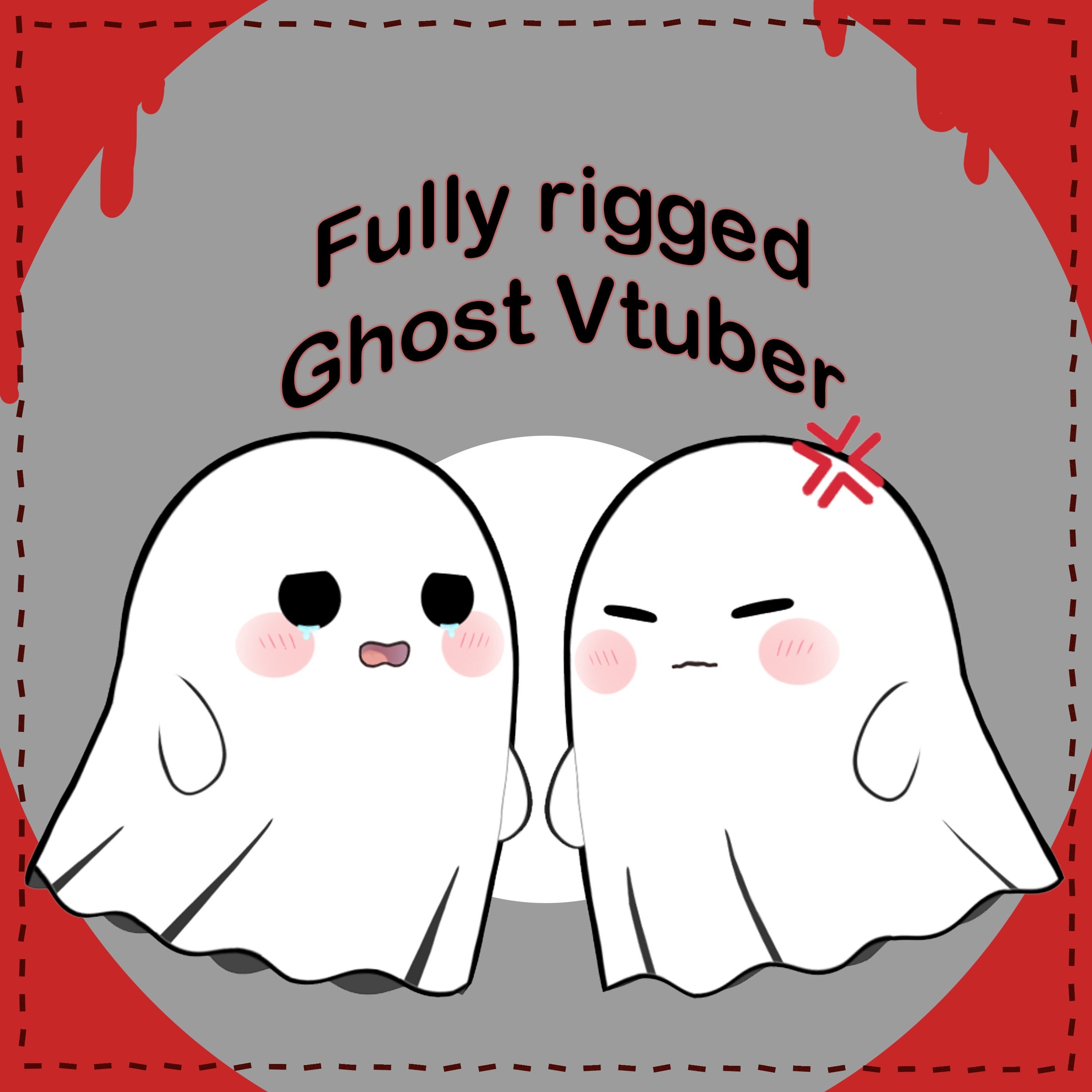 Chibi Ghost Vtuber Fully Rigged Live2d Model - Etsy UK