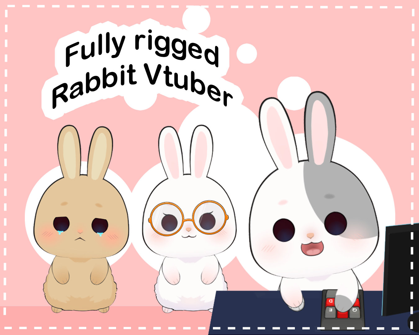 Chibi Rabbit Vtuber Fully Rigged Live2d Model - Etsy Australia