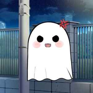 Chibi Ghost Vtuber Fully Rigged Live2d Model - Etsy