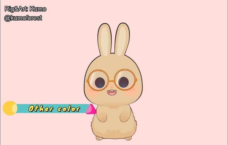 Chibi Rabbit Vtuber Fully Rigged Live2d Model - Etsy