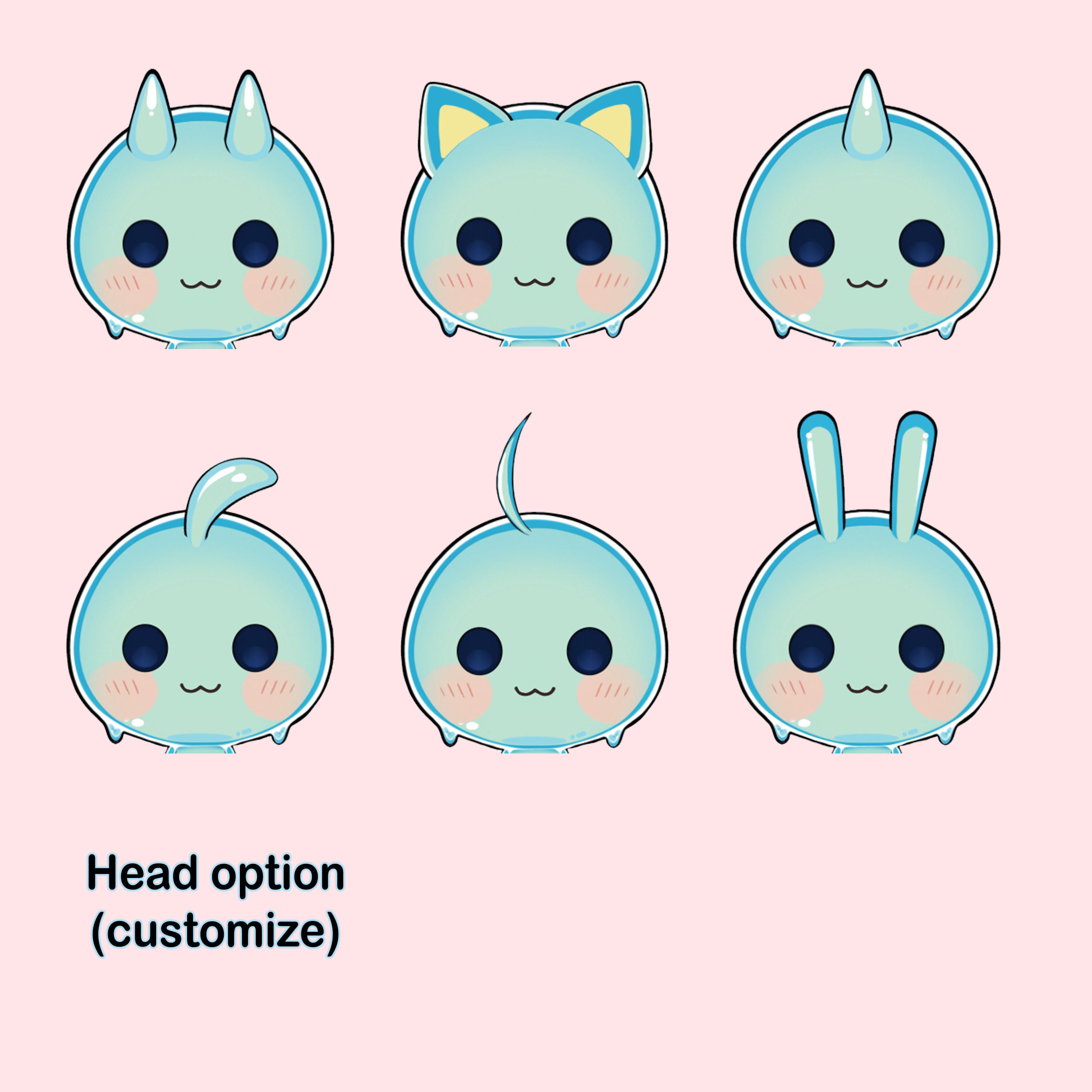 Chibi Slime Vtuber Fully Rigged Live2d Model - Etsy