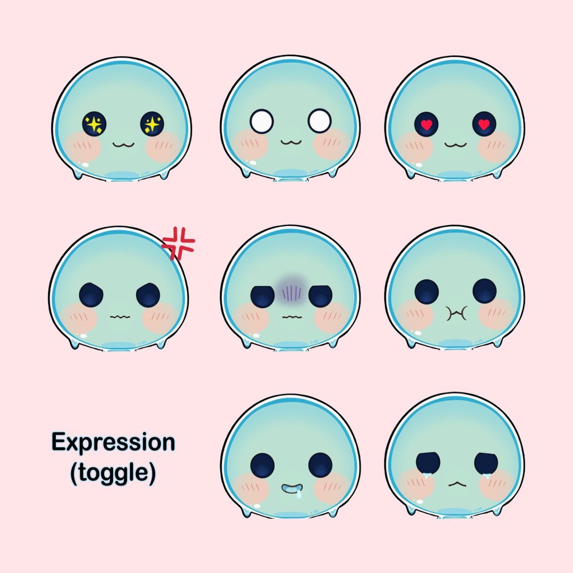 Chibi Slime Vtuber Fully Rigged Live2d Model - Etsy