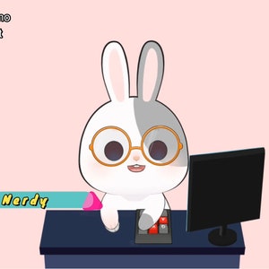 Chibi Rabbit Vtuber Fully Rigged Live2d Model - Etsy