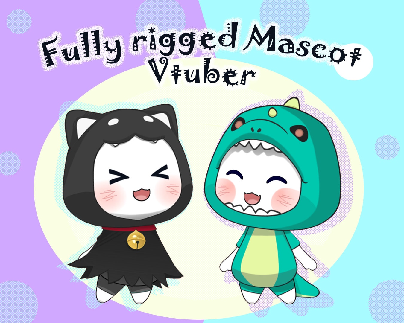 Chibi Mascot Dino Vtuber Fully Rigged Live2d Model - Etsy