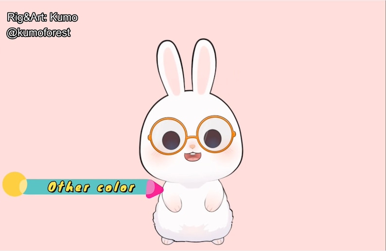 Chibi Rabbit Vtuber Fully Rigged Live2d Model - Etsy