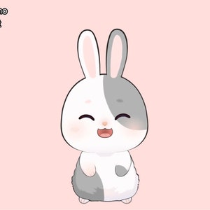Chibi Rabbit Vtuber Fully Rigged Live2d Model - Etsy