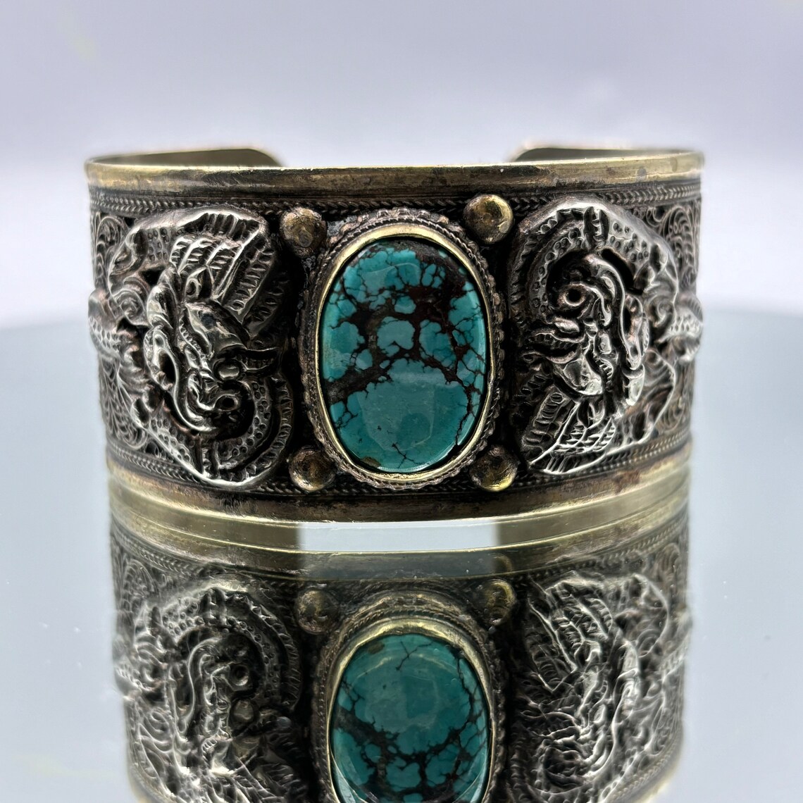 Antique Art Deco Chinese Filigree Bangle Bracelet Sterling Silver ...