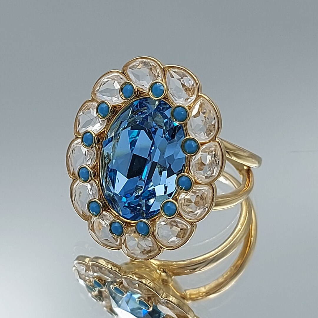 Vintage Original Swarovski Cocktail Ring - Etsy Canada
