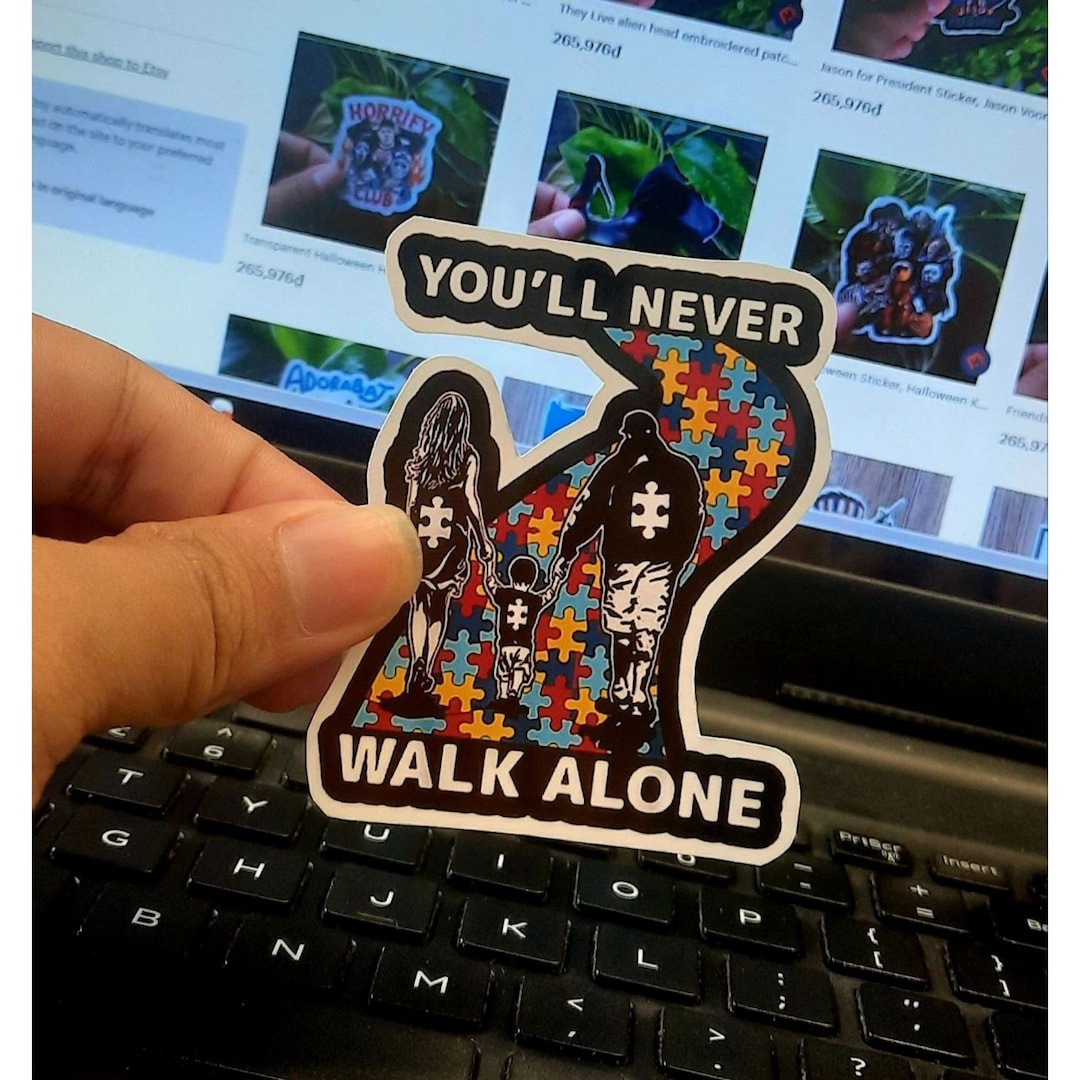 Never Walk Alone Breast Cancer Awareness Stickers Floral Pink - Etsy