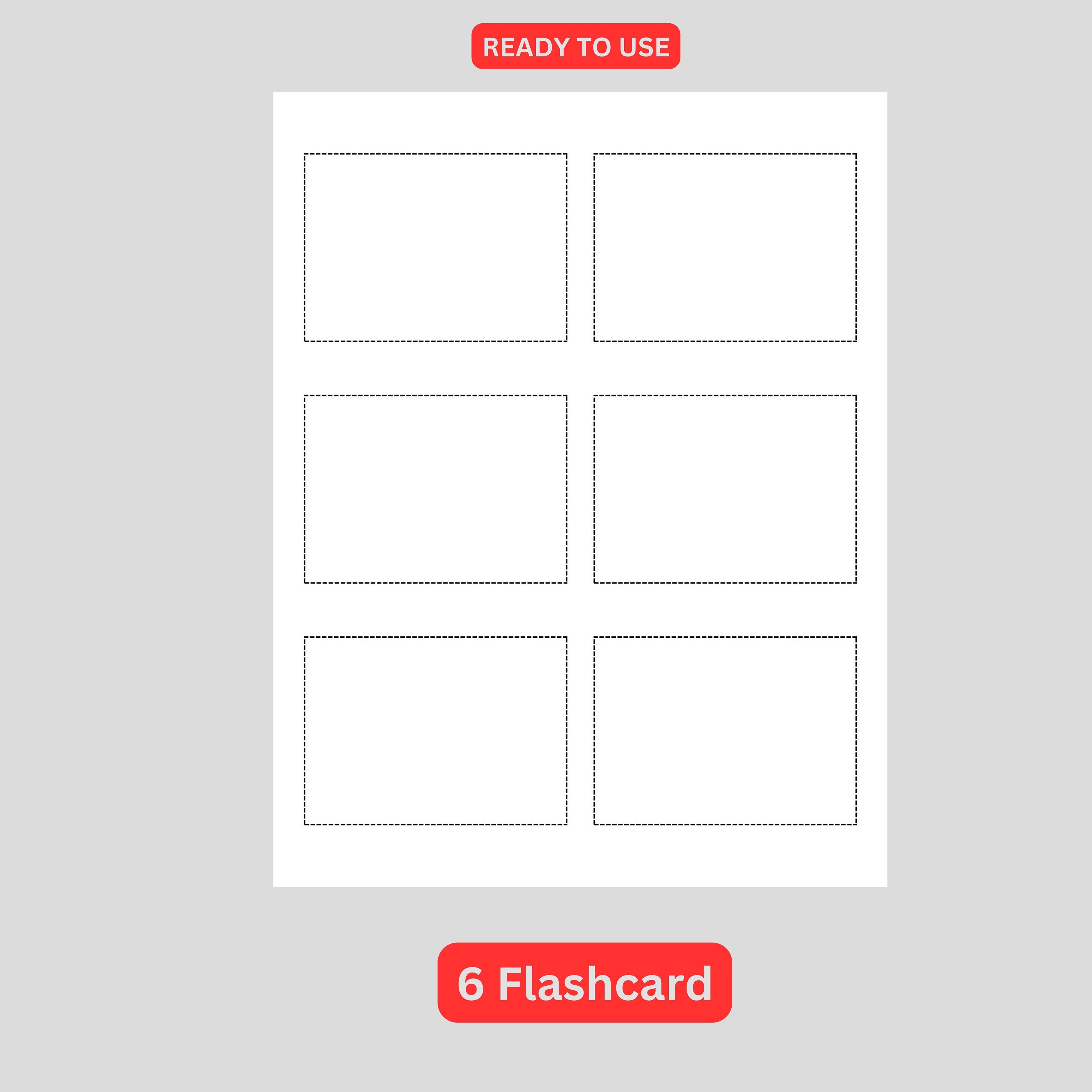 Blank Flashcard Printable, Simple Flashcard, Learning Editable ...