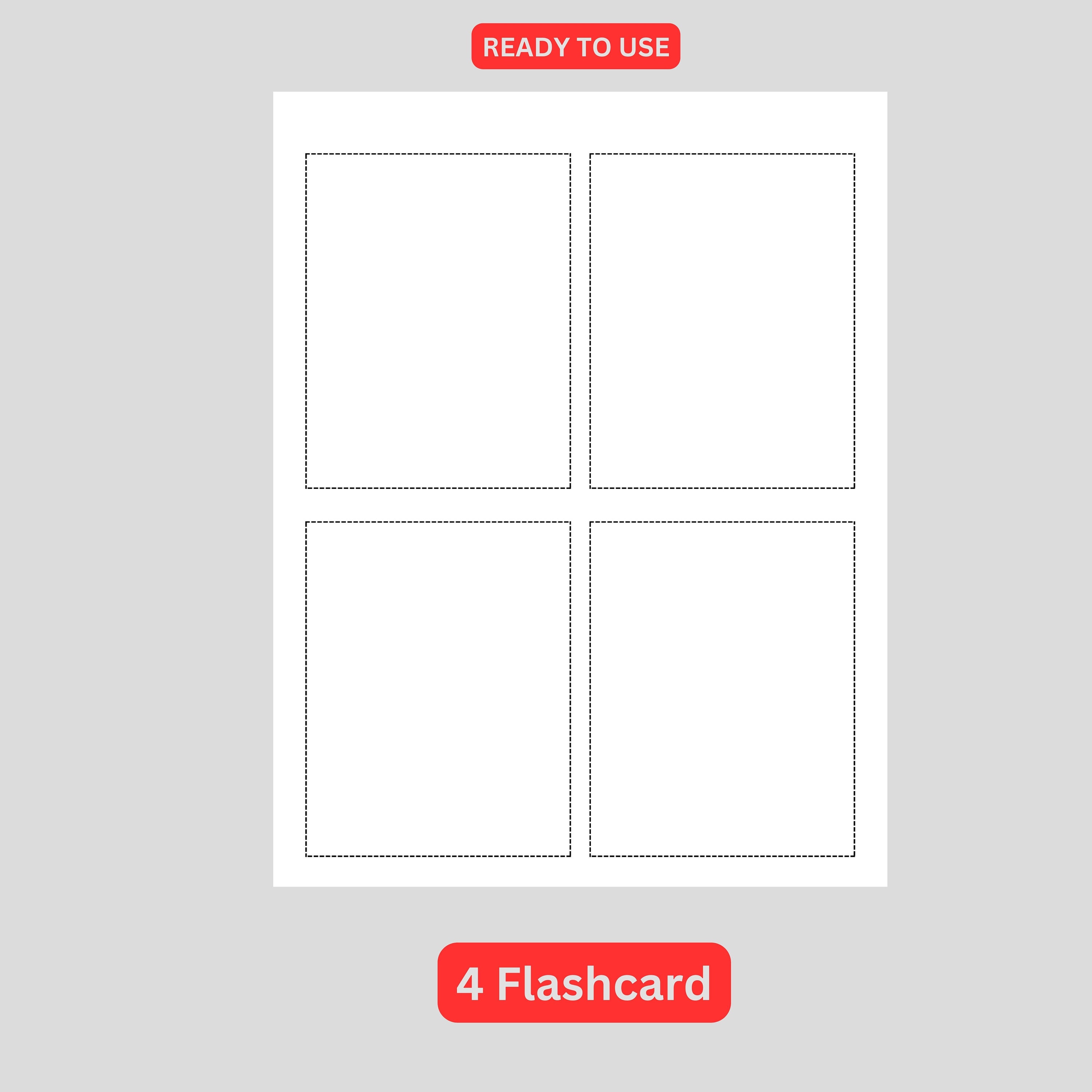 Blank Flashcard Printable, Simple Flashcard, Learning Editable ...