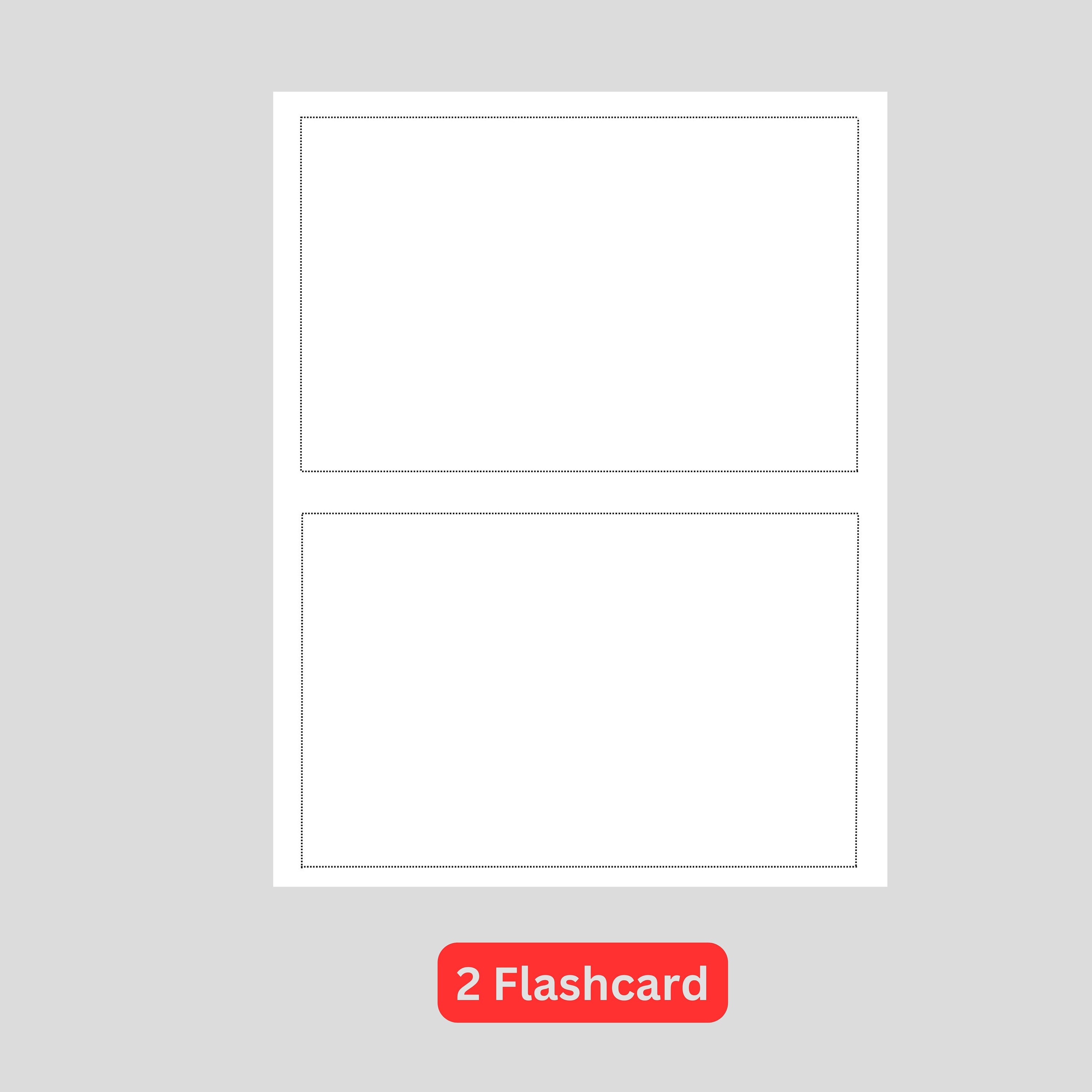 Blank Flashcard Printable Simple Flashcard Learning Editable - Etsy ...
