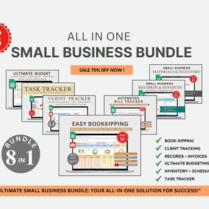 Small Business Bundle: Bookkeeping, Inventory, Order Tracker (google ...