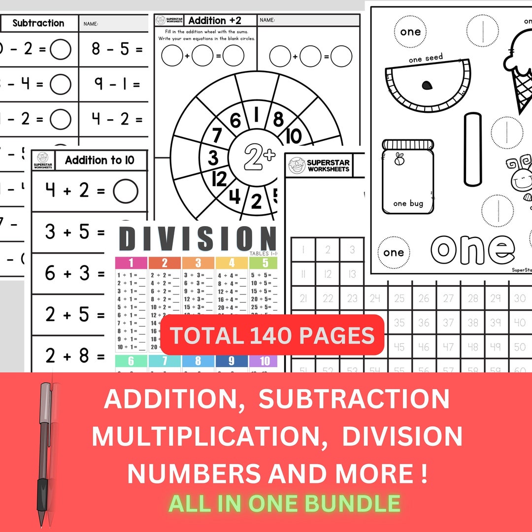 Addition Subtraction Printable Worksheet, Preschool Math Worksheet Home ...