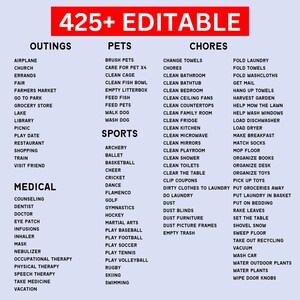 Routine Flash Cards & Charts for Kids Printable, Editable Daily Kids ...