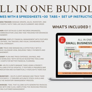 Small Business Bundle: Bookkeeping, Inventory, Order Tracker (google Sheet) - Etsy