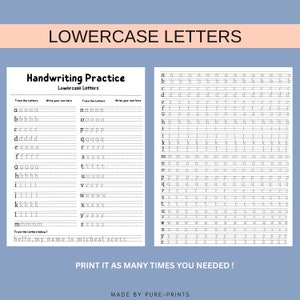 Printable Handwriting Worksheets13 Pages English Handwriting Practice ...
