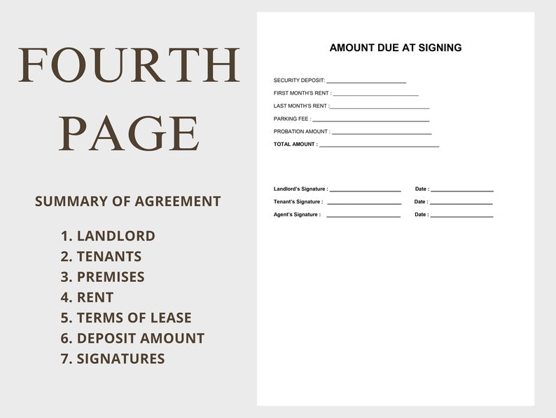Editable Lease Agreement Template: Landlord Tenant Forms (digital ...