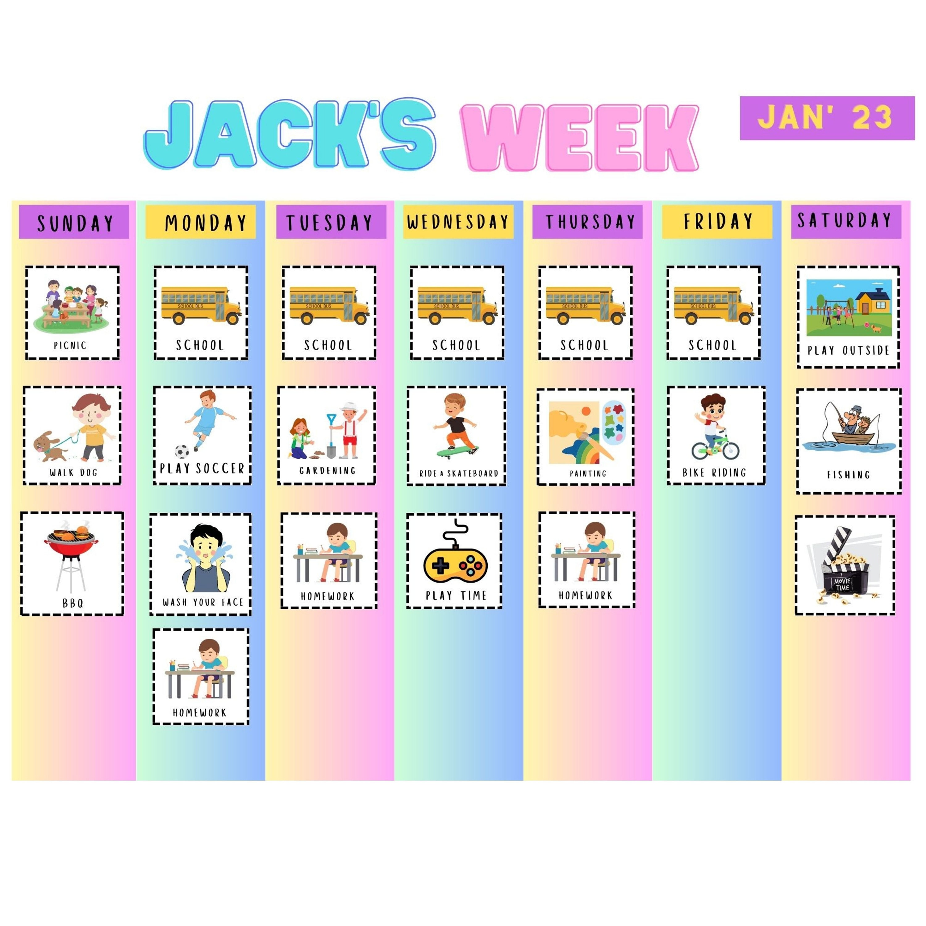 Toddler Routine Chart Editable Routine Cards & Charts for Kids Visual ...