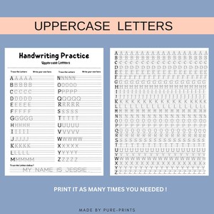 Printable Handwriting Worksheets13 Pages English Handwriting Practice ...