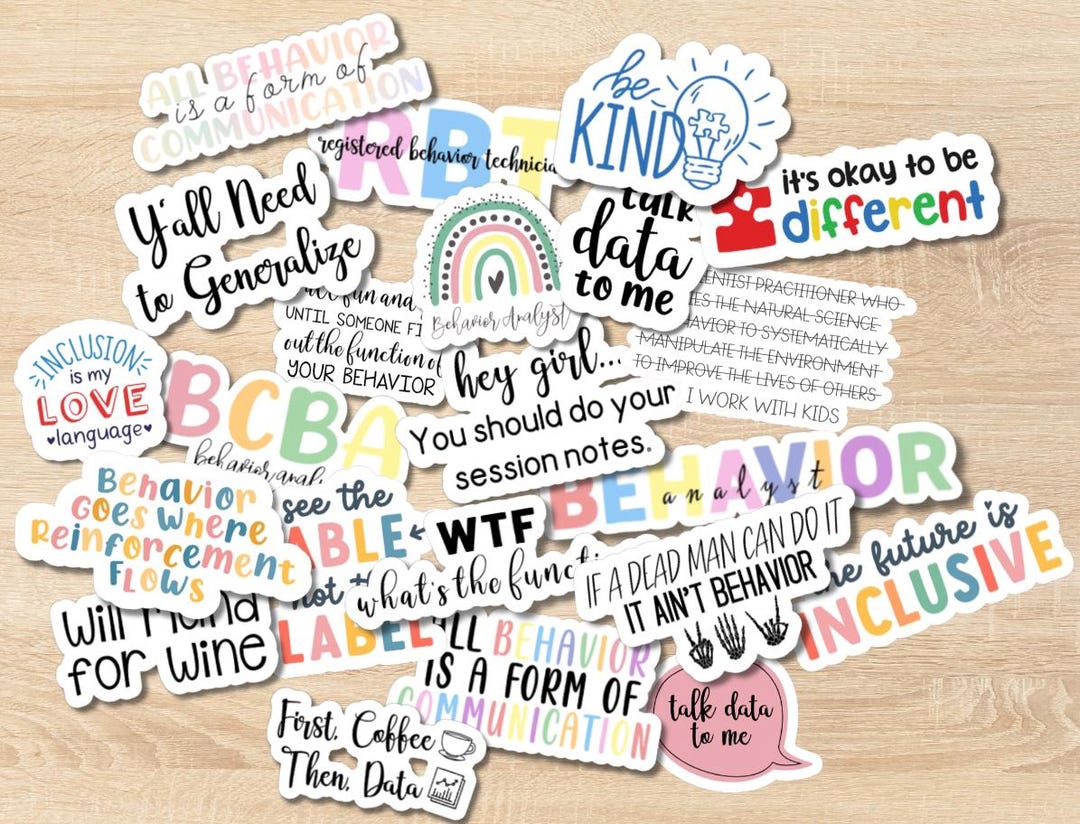 ABA Stickers for Bcbas & Rbts | Waterproof Vinyl Decals - Etsy