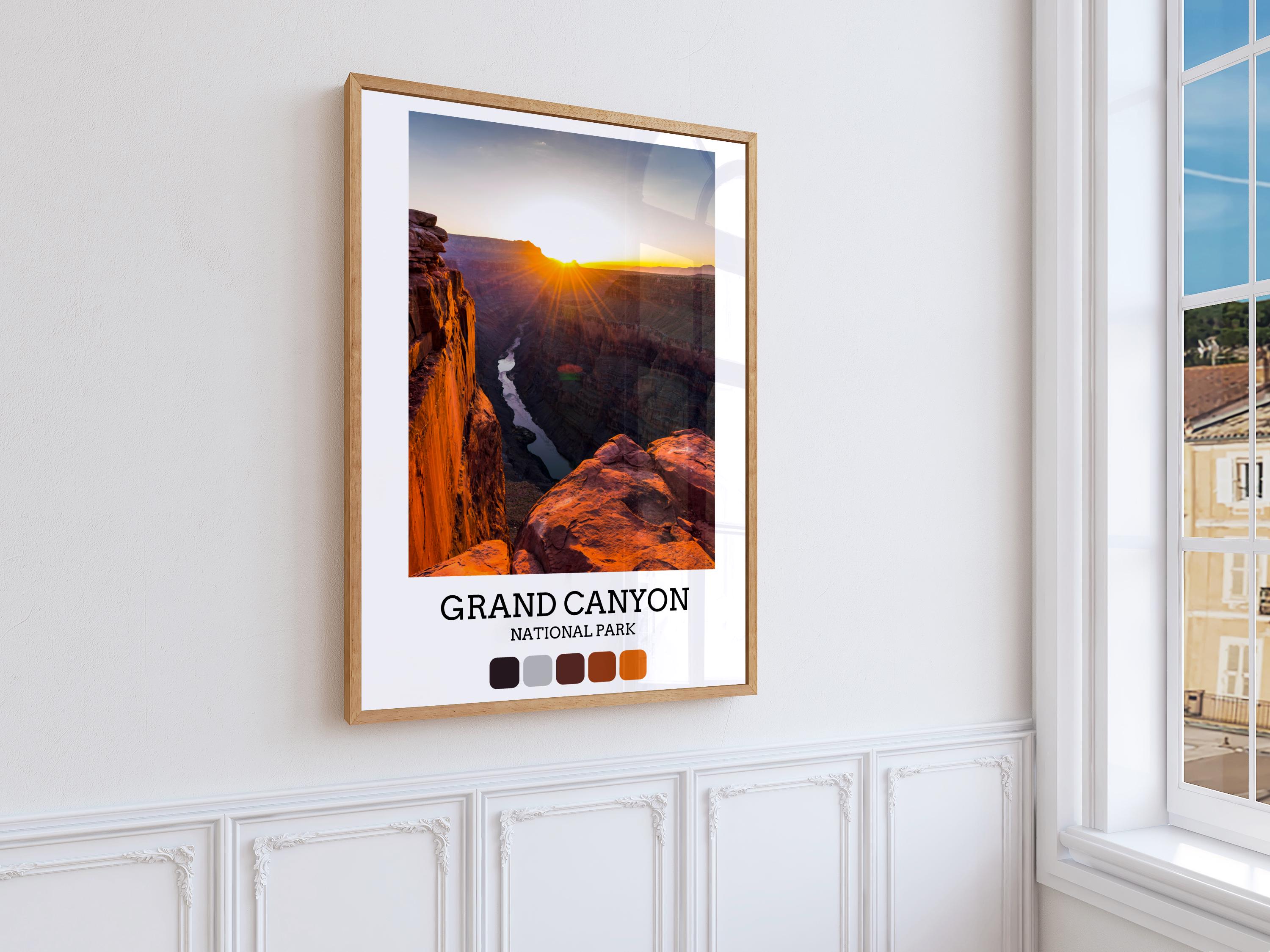 Grand Canyon Color Palette Wall Art, Southwest Wall Art, National Park ...