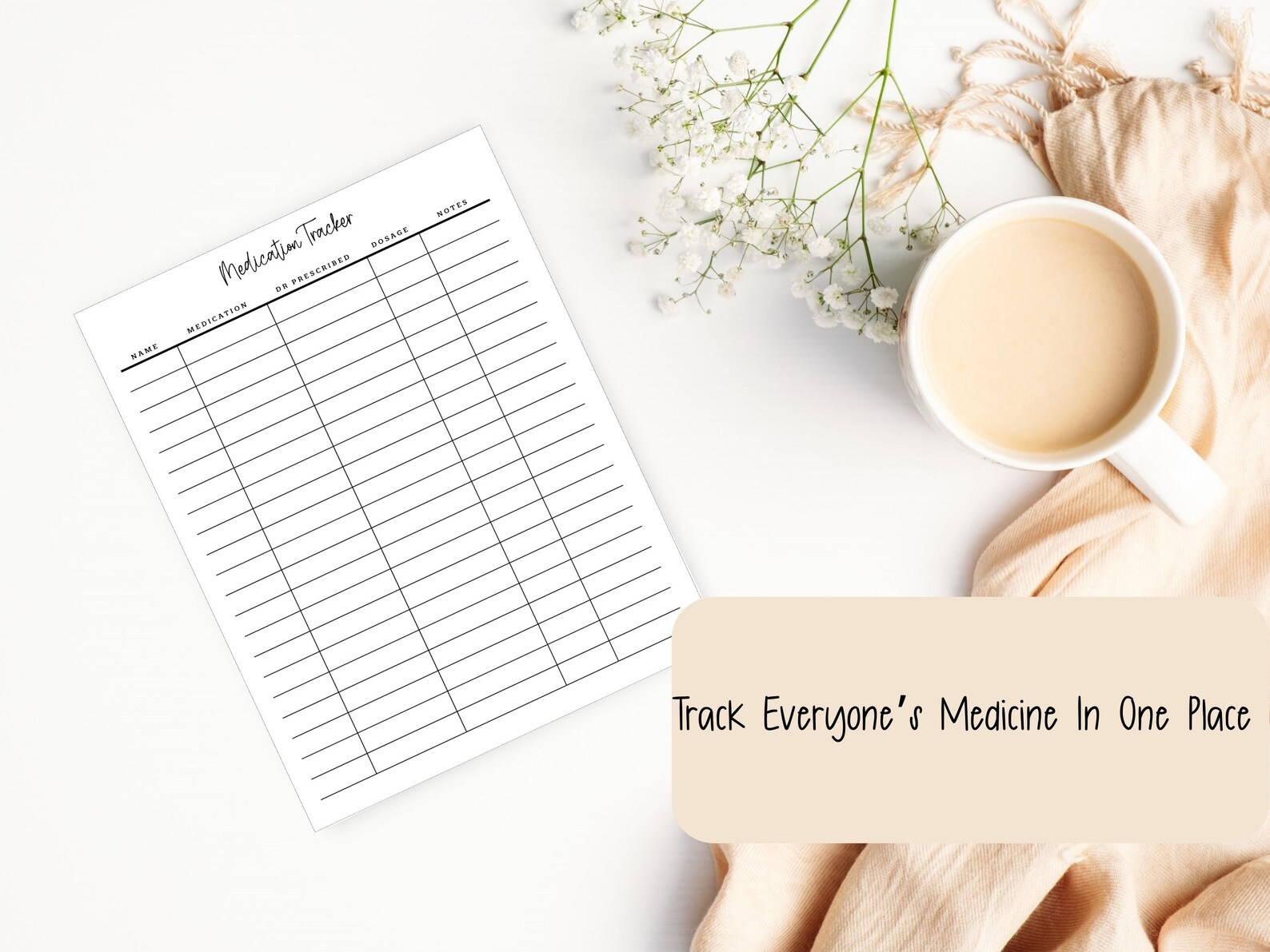 Family Medication Log | Medication Sheet | Medication Tracker ...