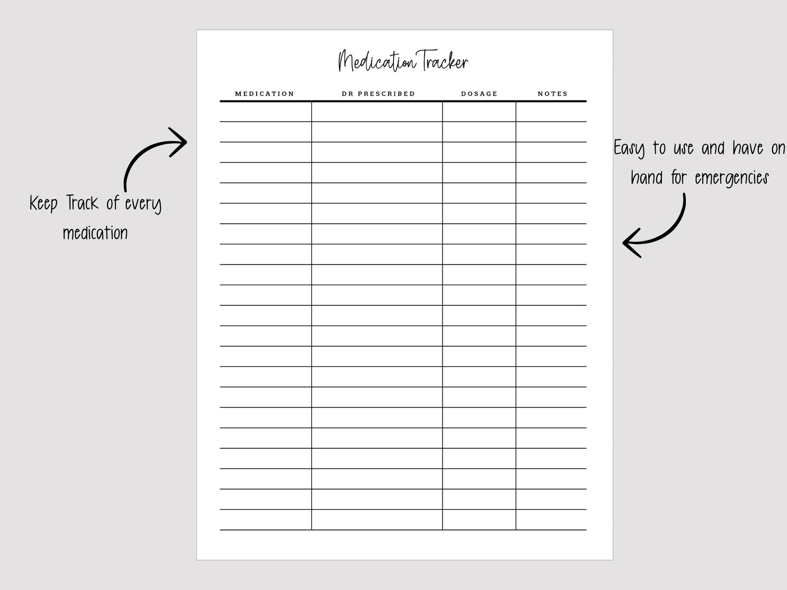 Medication Log | Medication Sheet | Medication Tracker | Medication ...