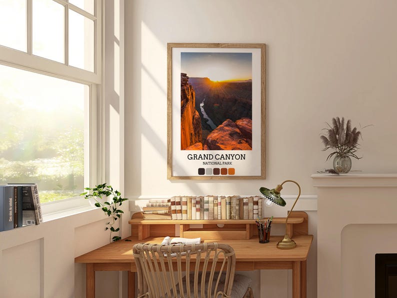 Grand Canyon Color Palette Wall Art, Southwest Wall Art, National Park ...