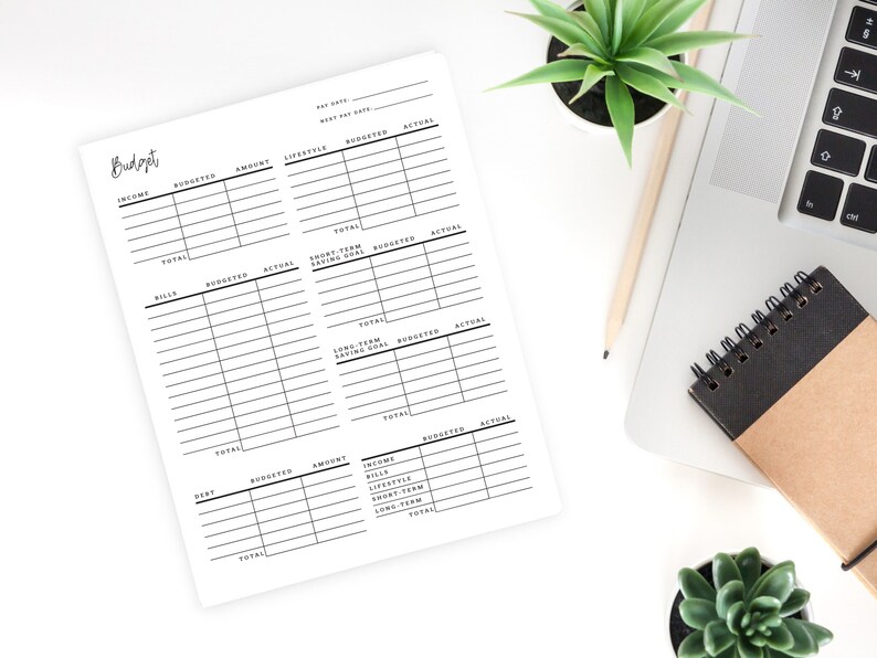 Digital Budget Planner | Printable Budget Tracker | High Five Budget ...