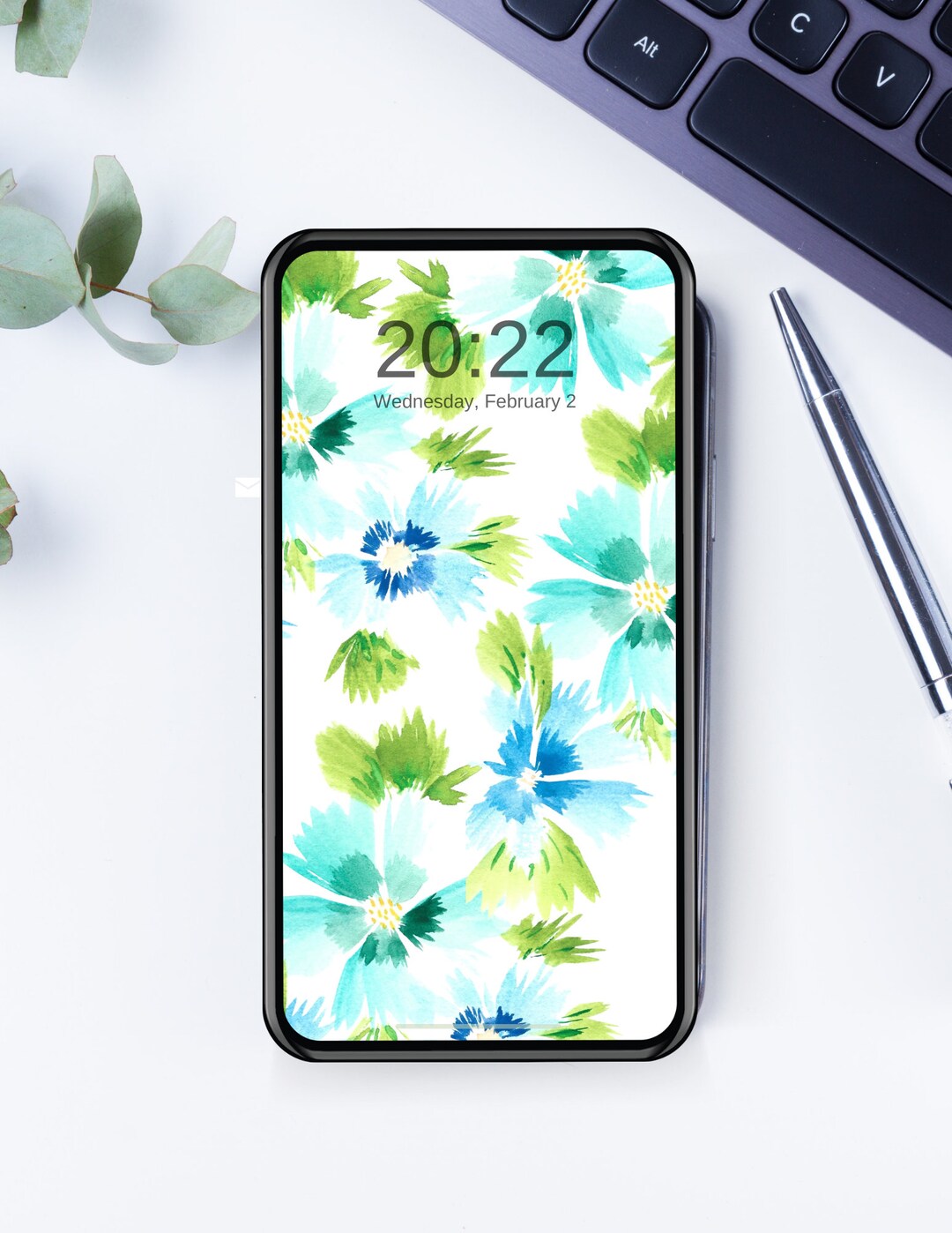 Floral Phone Wallpaper| Floral Water Color Home Screen | Home Screen ...