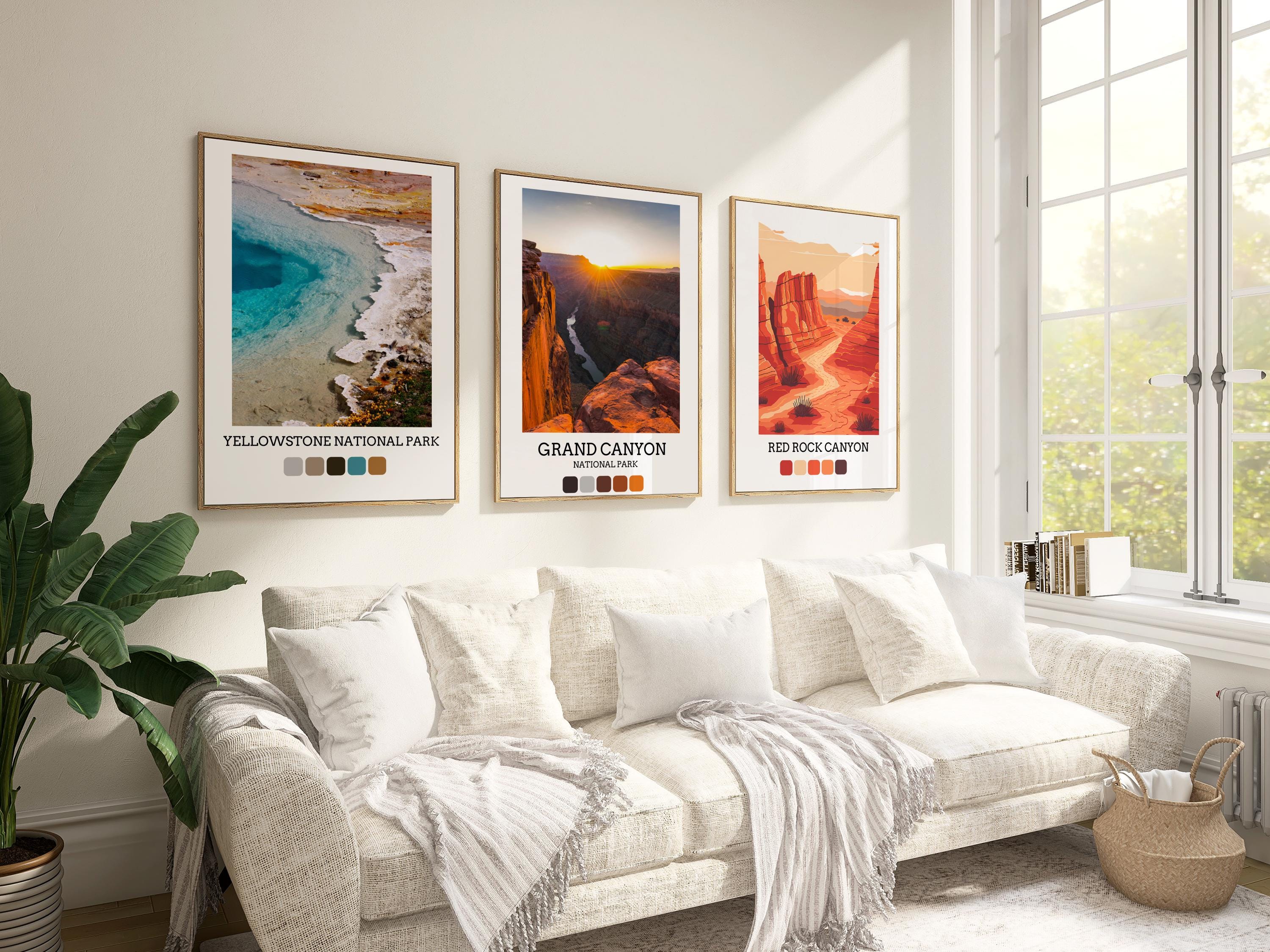 Grand Canyon Color Palette Wall Art, Southwest Wall Art, National Park ...
