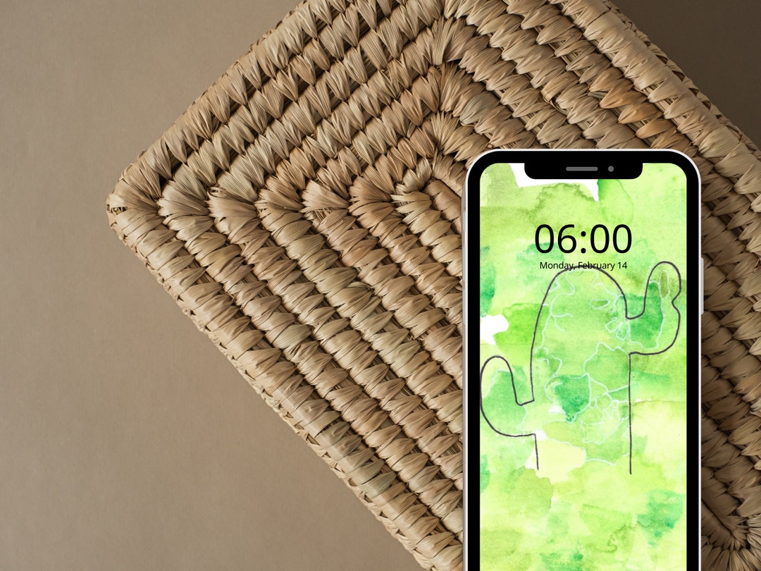 Cacti Phone Wallpaper Cactus Water Color Home Screen Home Screen Saver ...