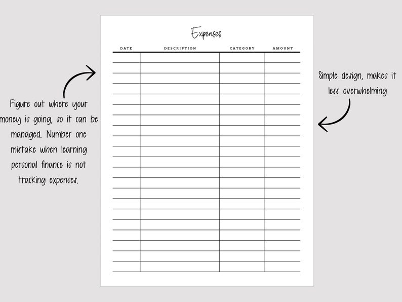 Printable Expense Tracker With Categories | Printable Expense Tracker ...
