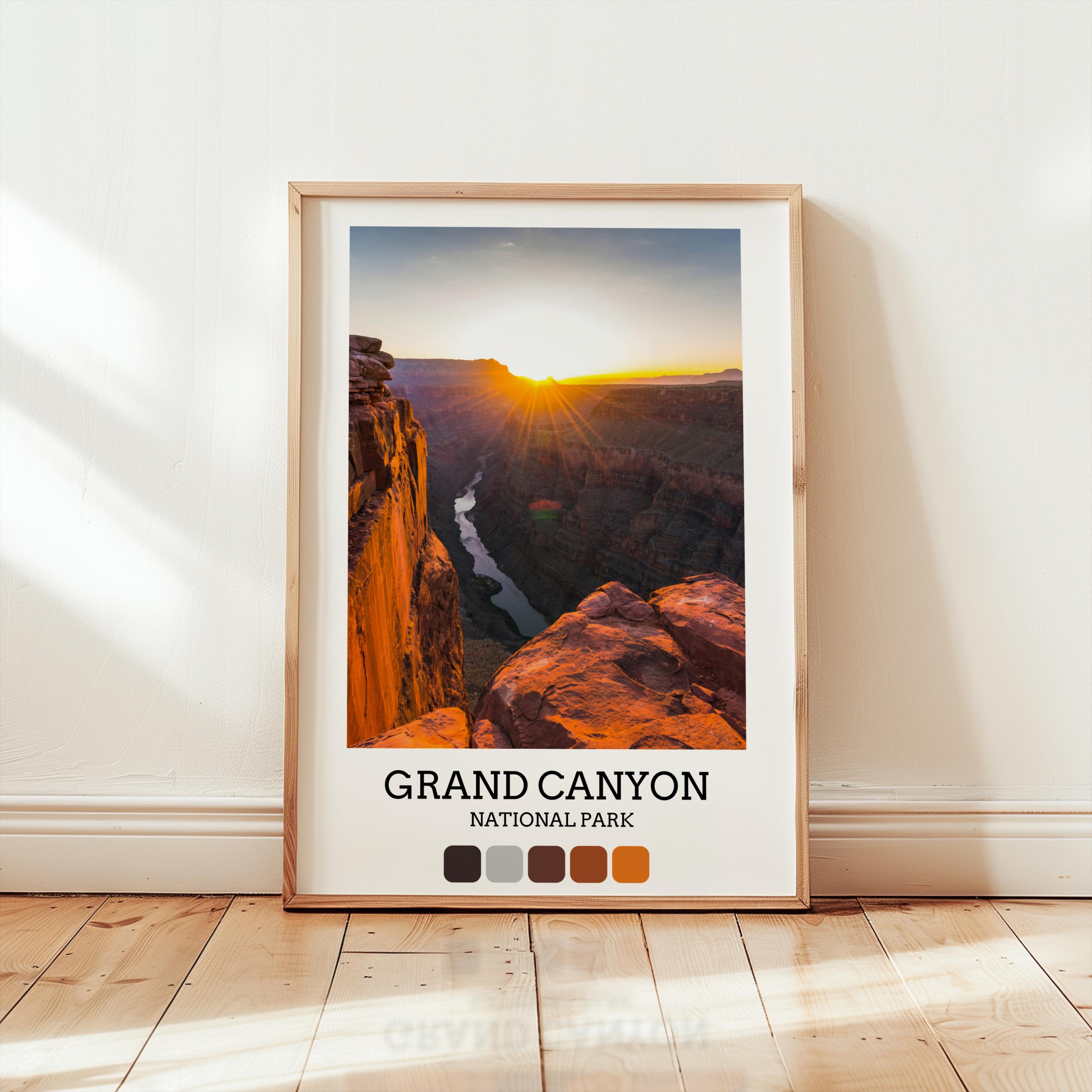 Grand Canyon Color Palette Wall Art, Southwest Wall Art, National Park ...