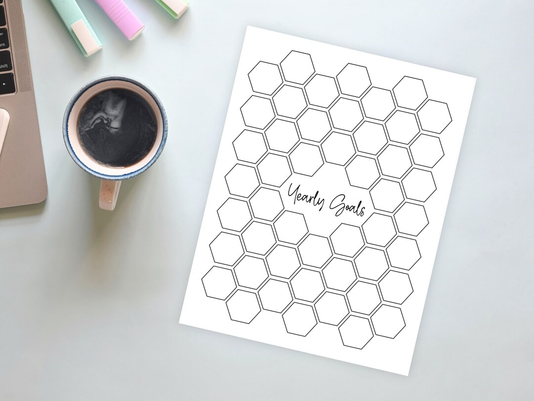 Printable Yearly Goals Planner Page Yearly Goals Yearly Goals Tracker ...