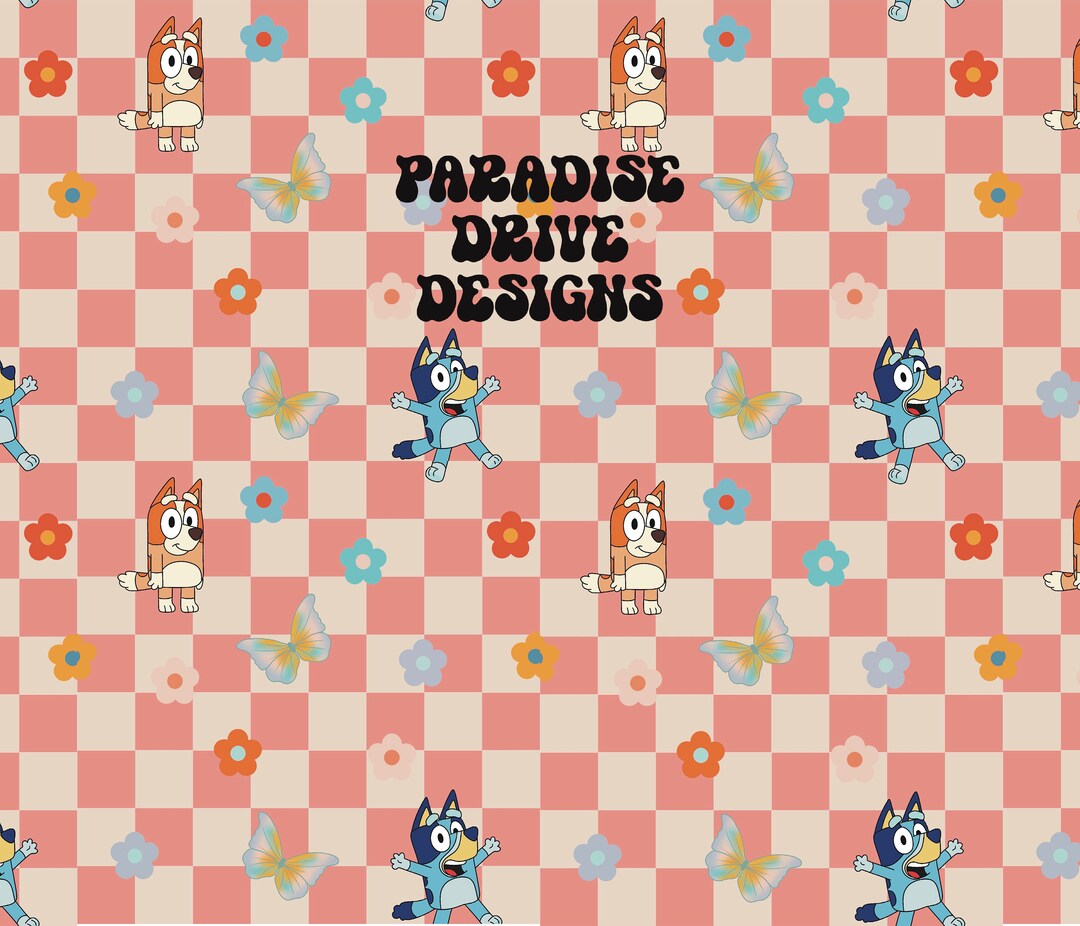 Blue Heeler Checkered Seamless Pattern, Dog Cartoon Pattern ...