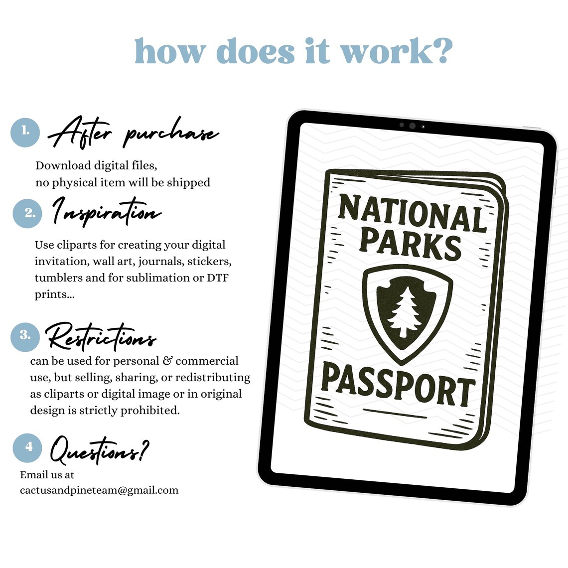 National Parks Clipart: Hand-drawn B&W Icons (digital Download) - Etsy