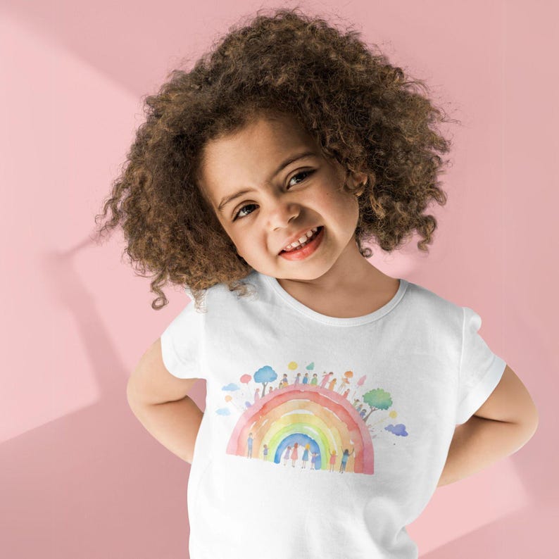 Colorful Rainbow Watercolor Clipart PNG With Fun Icons, Whimsical ...