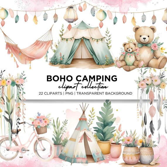 Camping Baby Shower Clip Art