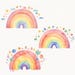 Watercolor Rainbow Clipart: Fun Icons, Pastel Colors (PNG, Instant ...