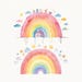 Watercolor Rainbow Clipart: Fun Icons, Pastel Colors (PNG, Instant ...