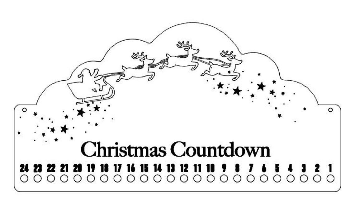 Christmas Countdown Digital Download, Candy Cane Holder, Holiday ...