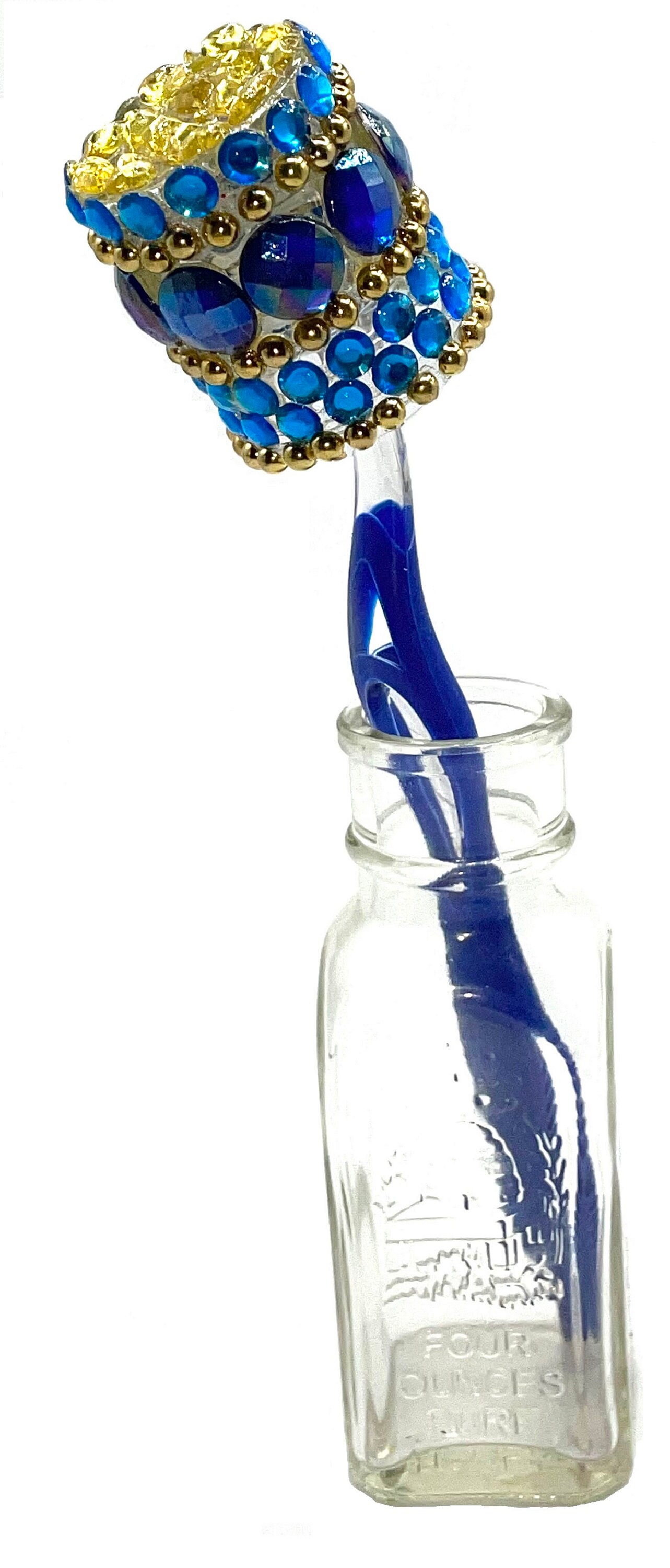 Toothbrush Toppers: "blue Tower" - Bedazzled Toothbrush Cover - Unique ...