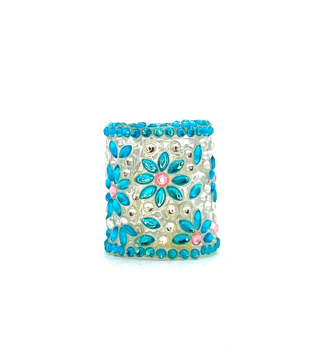 Toothbrush Toppers: "blue Daisies" - Bedazzled Toothbrush Cover ...