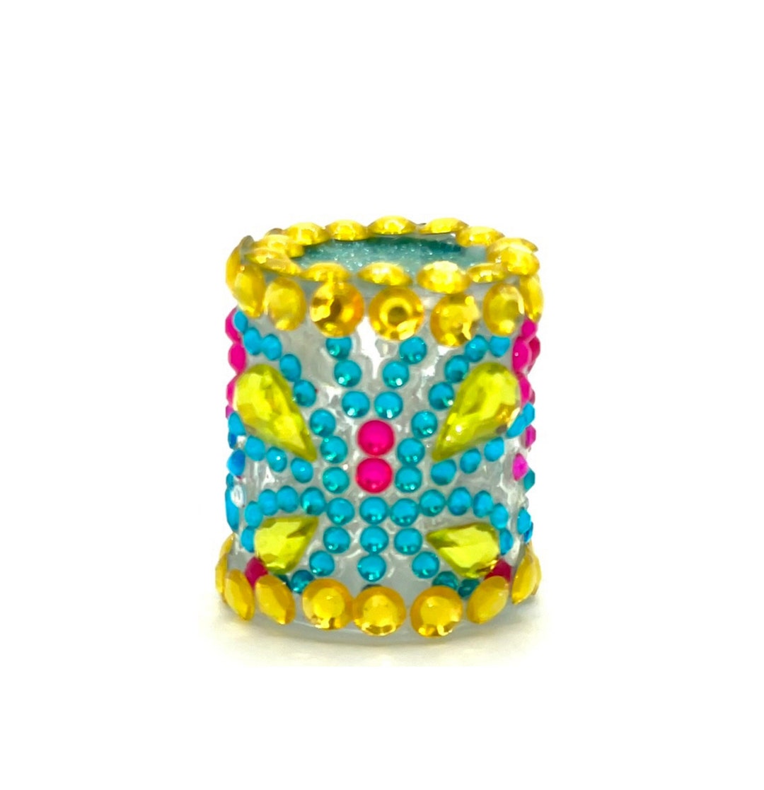 Toothbrush Toppers: blue SPRING Gold Bedazzled - Etsy