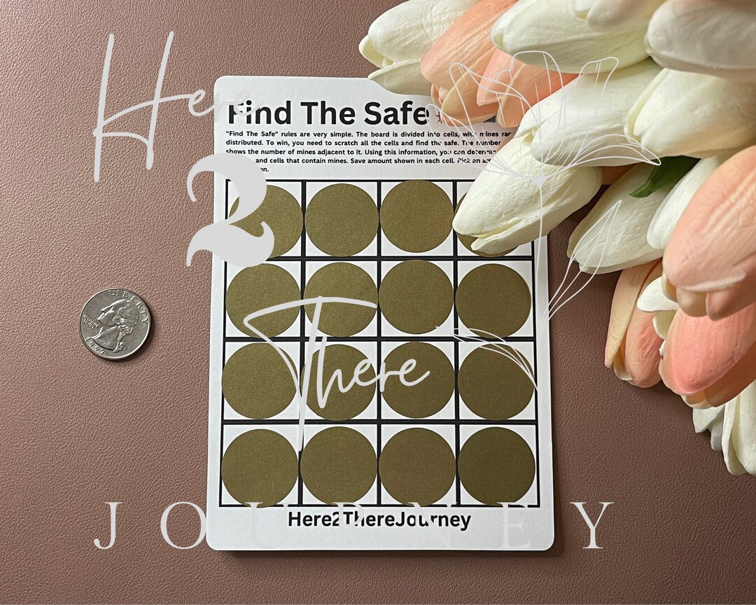 Find the Safe Scratch-off Game A5 Mine Sweeper Game - Etsy