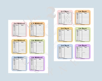 Spring Printable PNG Teller Slips Withdrawal and Deposit - Etsy